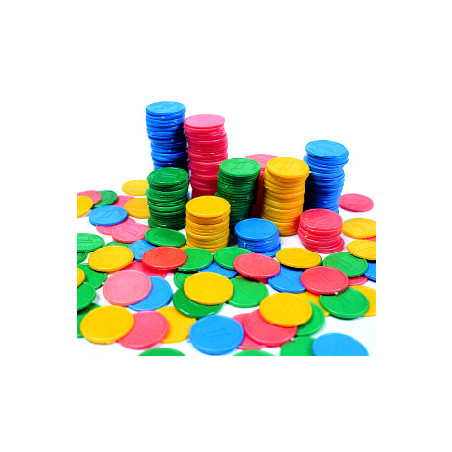 Sachet de 100 jetons banque de couleur